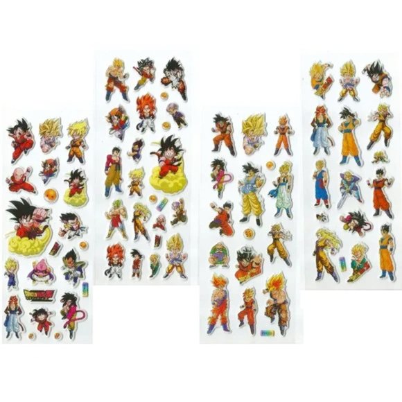 Wall Decor | Mini Puffy Anime Stickers Manga Japanese Dbz Dragonball Gt ...